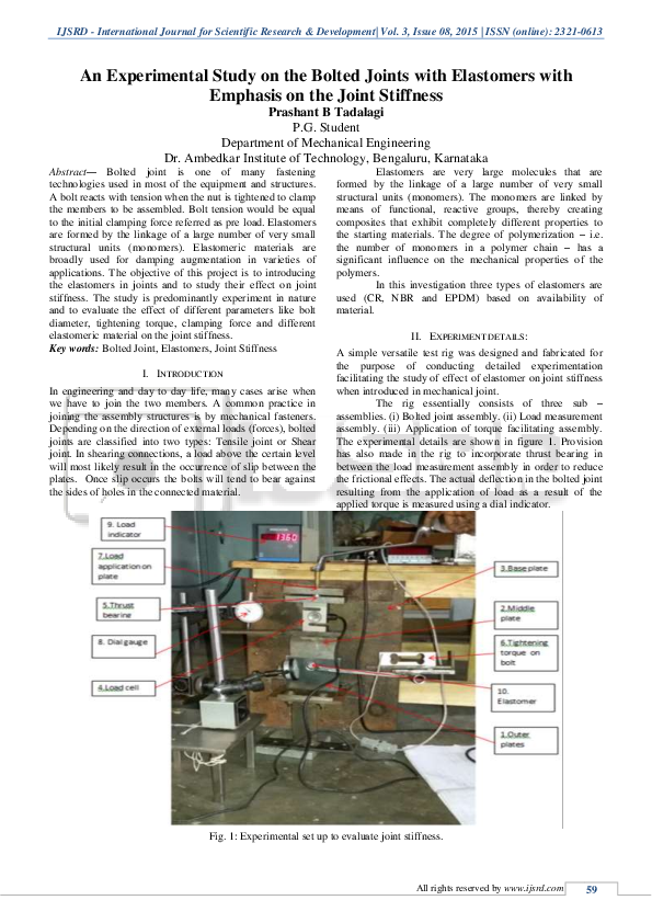 (PDF) An Experimental Study on the Bolted Joints with Elastomers with ...