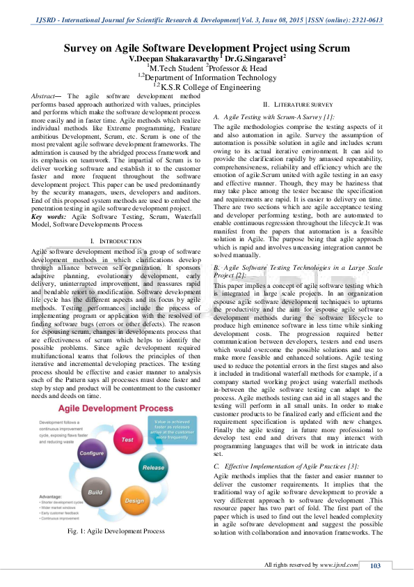 (PDF) Survey on Agile Software Development Project Using Scrum