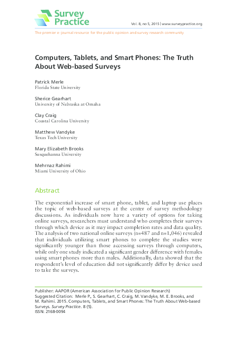 (PDF) Computers, Tablets, and Smart Phones: The Truth About Web-based ...