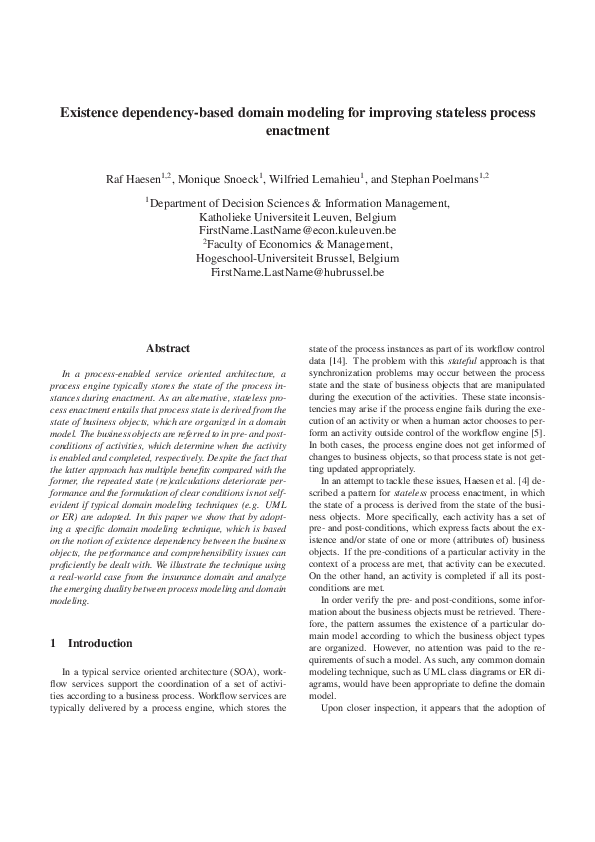 Existence Dependency-Based Domain Modeling for Improving Stateless ...