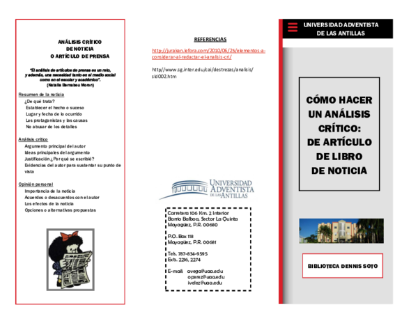 (PDF) Analisis critico
