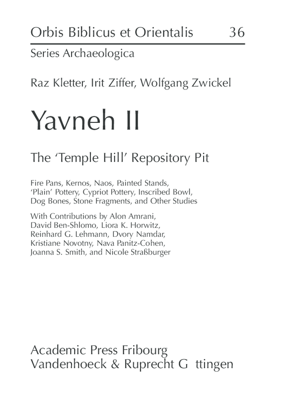 2015i: Yavneh II [4.8: Proto-Aeolic Capitals and Shrine Models]