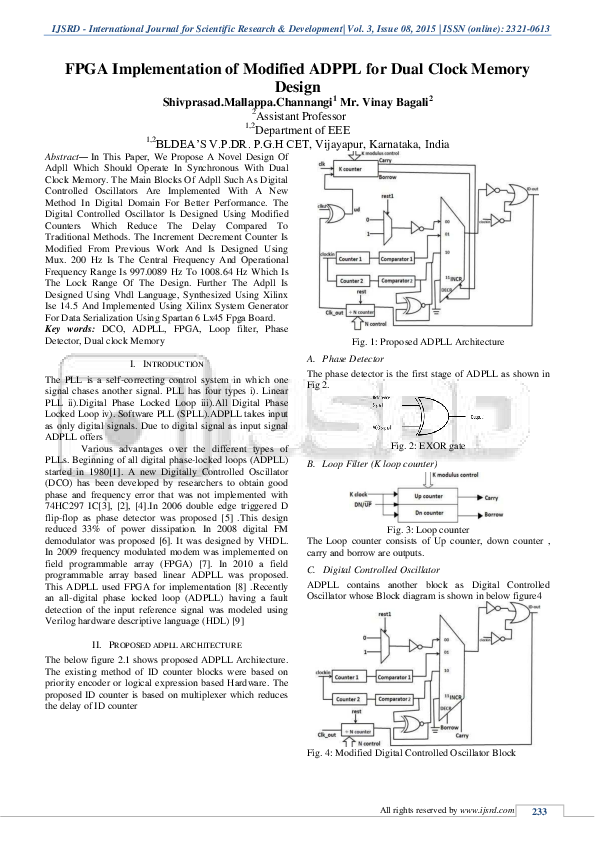 (PDF) FPGA implementation of modified ADPLL for Dual clock Memory design (PDF) FPGA implementation of modified ADPLL for Dual clock Memory design