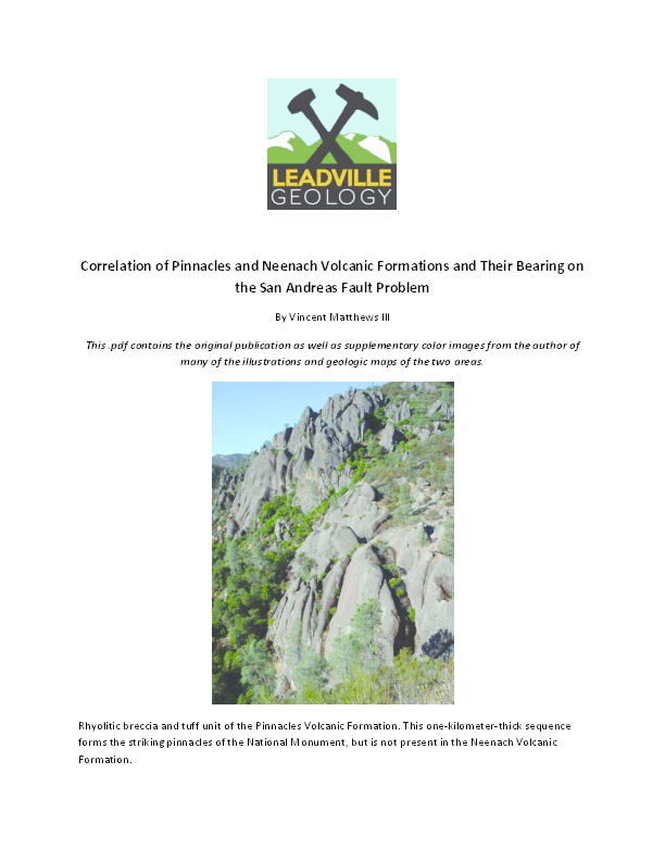 (PDF) Correlation of Pinnacles and Neenach Volcanic Formations and ...