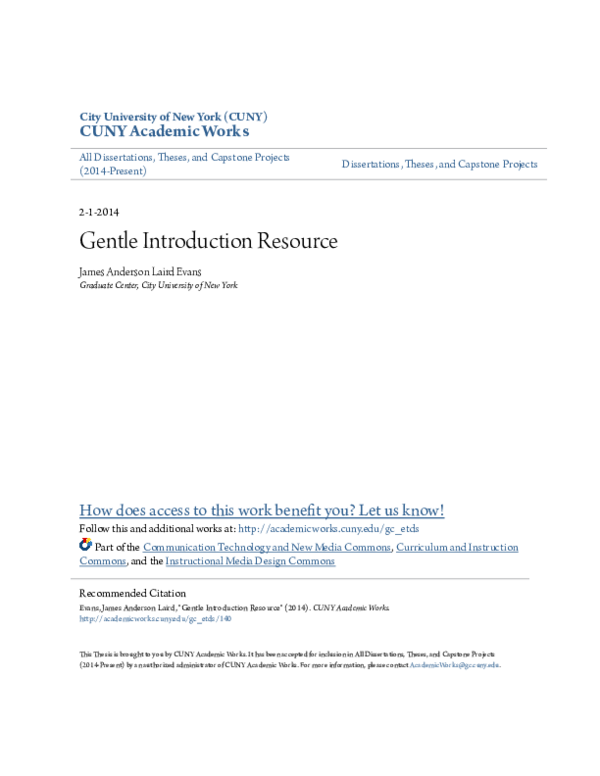 (PDF) The Gentle Introduction Resource