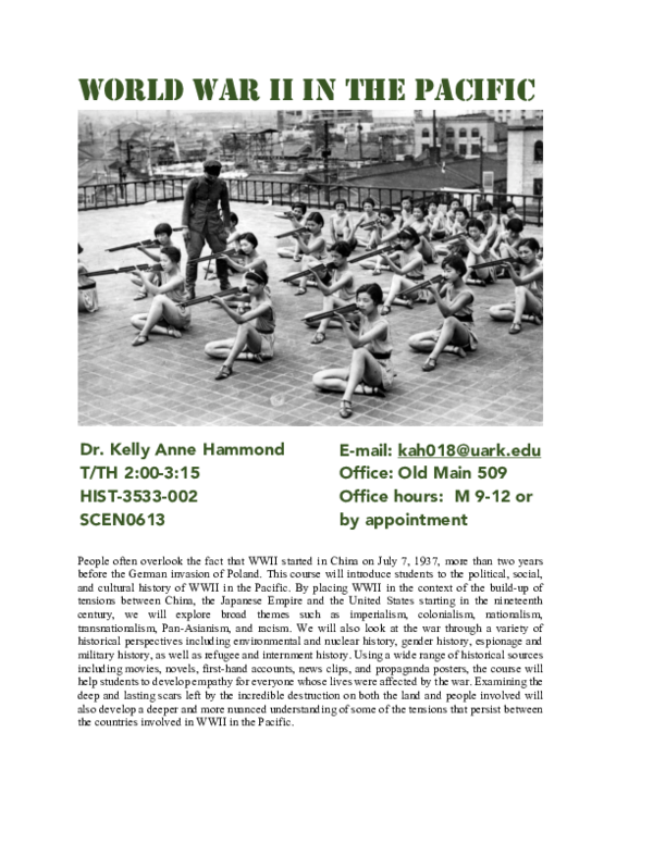 (PDF) WWII in the Pacific