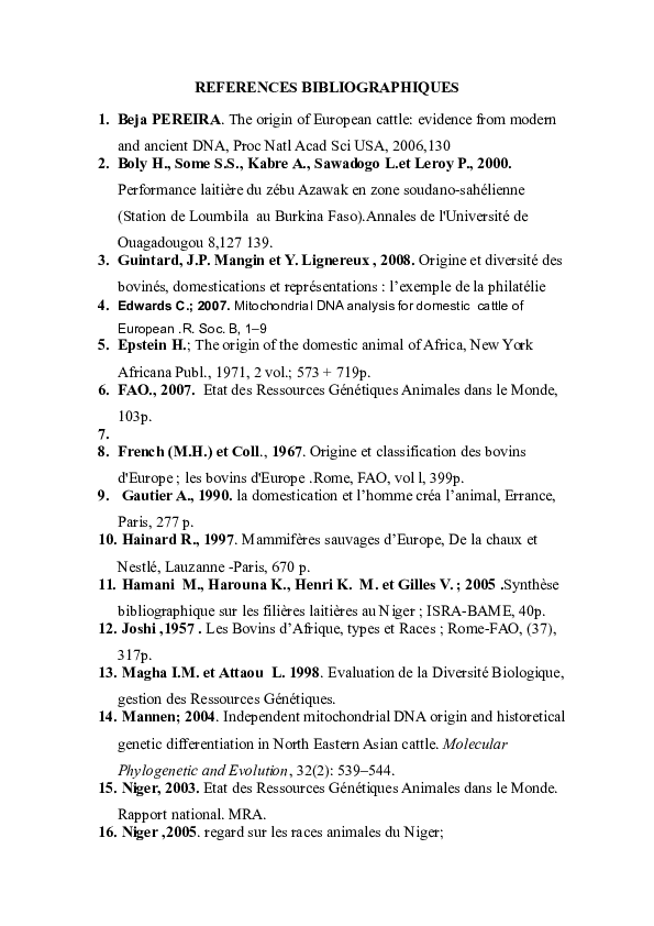 (DOC) REFERENCES BIBLIOGRAPHIQUES | issaka danjoumo - Academia.edu