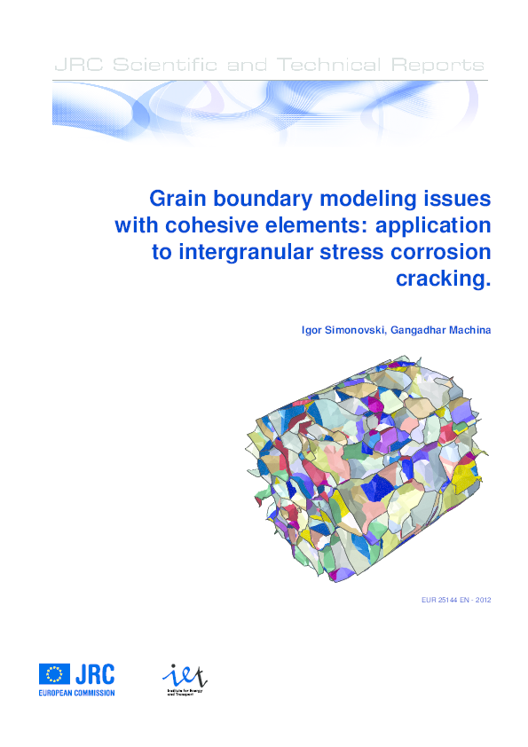 Pdf Grain Boundary Modeling Issues With Cohesive Elements Application To Intergranular Stress