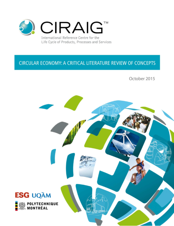 (PDF) Circular Economy: a Critical Literature Review of Concepts