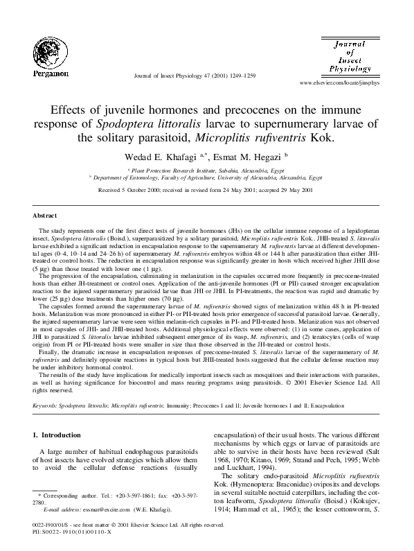 (PDF) Biology of Microplitis demolitor (Hymenoptera: Braconidae), an ...