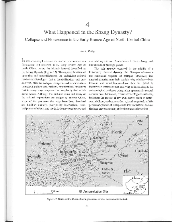 (PDF) What Happened in the Shang Dynasty? Collapse and Florescence in ...