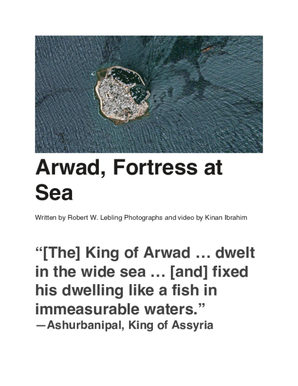 (PDF) Arwad, Fortress at Sea
