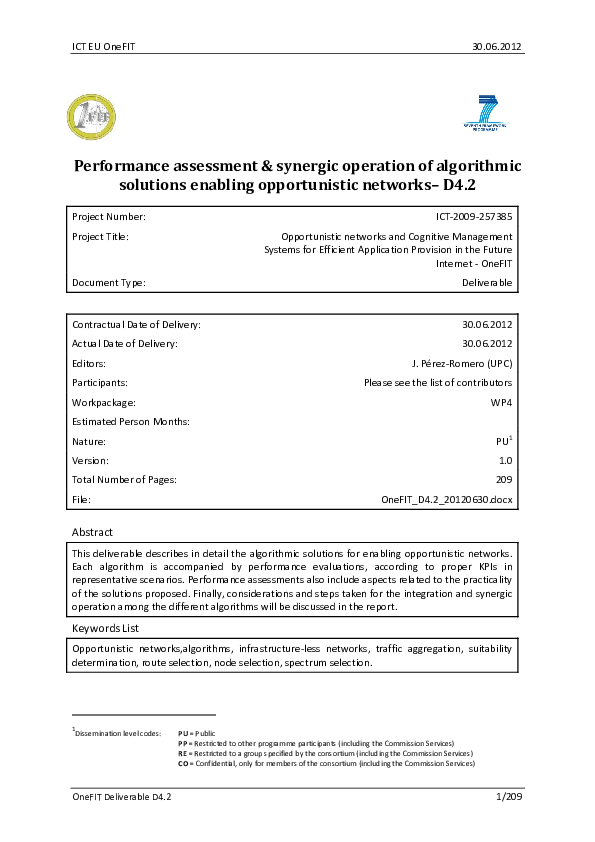 (PDF) Performance assessment & synergic operation of algorithmic ...