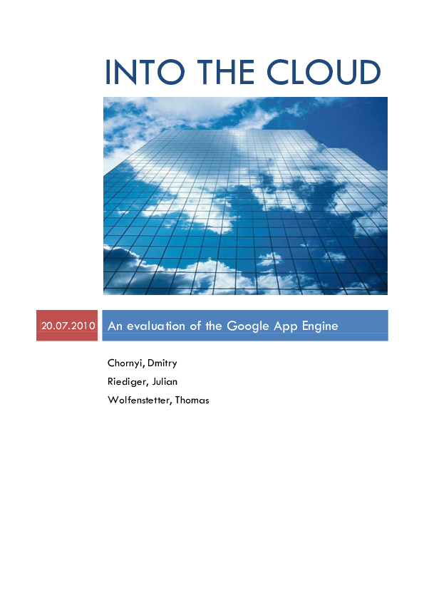 (PDF) INTO THE CLOUD