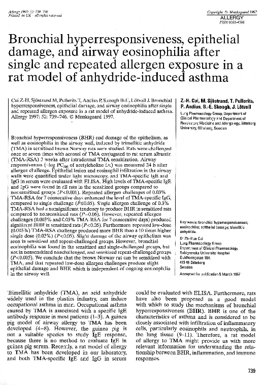 (PDF) Bronchial hyperresponsiveness, epithelial damage, and airway ...