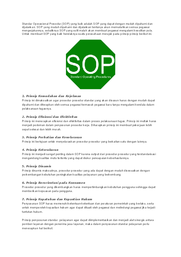 (DOC) Standar Operasional Prosedur