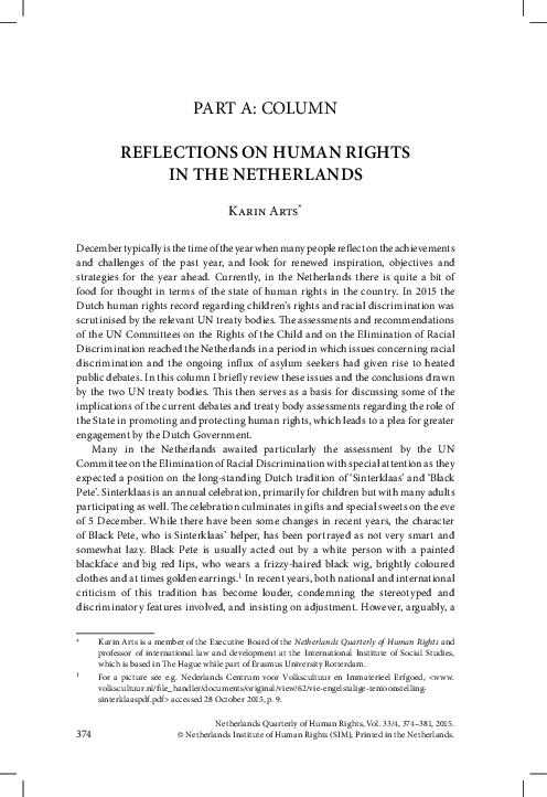 (PDF) Reflections on Human Rights in the Netherlands