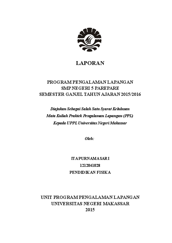 (DOC) LAPORAN LENGKAP PPL