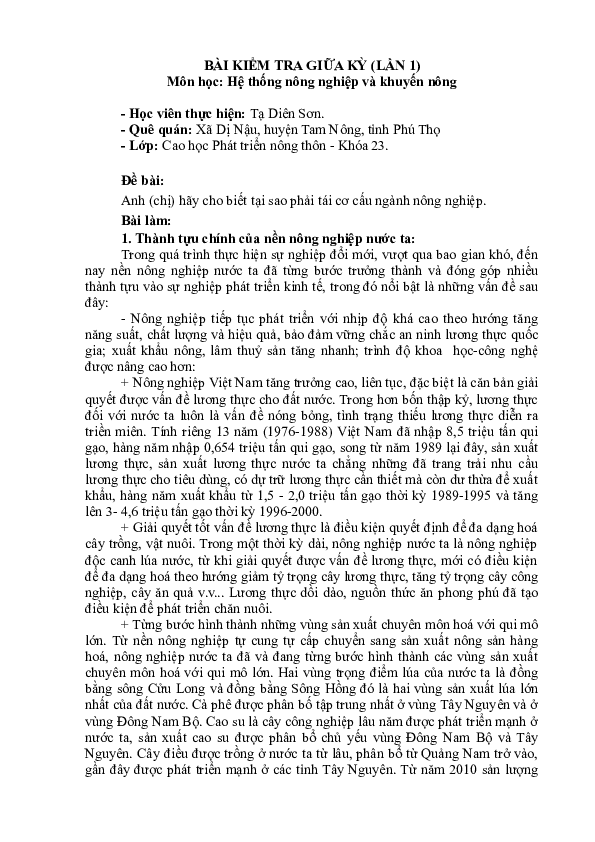 (DOC) Bai kiem tra mon He thong NN KN