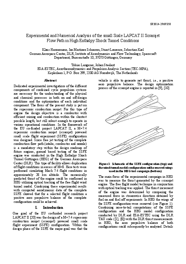 (PDF) Experimental and numerical analysis of a small-scale turbojet engine