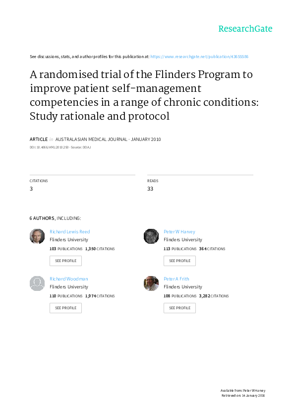 (PDF) A randomised trial of the Flinders Program to improve patient ...