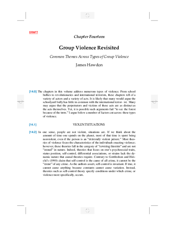 (PDF) Group Violence Revisited: Common Themes across Types of Group ...