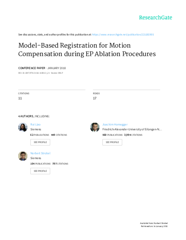 (PDF) Model-Based Registration for Motion Compensation during EP ...
