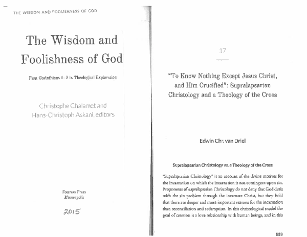 (PDF) "To know nothing except Jesus Christ, and him crucified ...