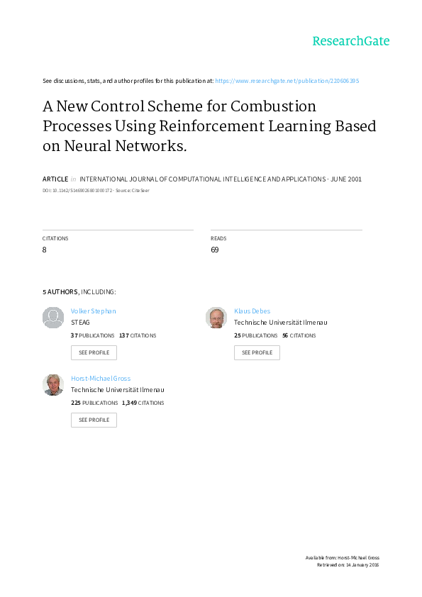 Pdf A New Control Scheme For Combustion Processes Using Reinforcement Learning Based On Neural