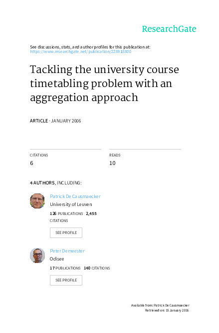 (PDF) Tackling the University Course Timetabling Problem With An ...