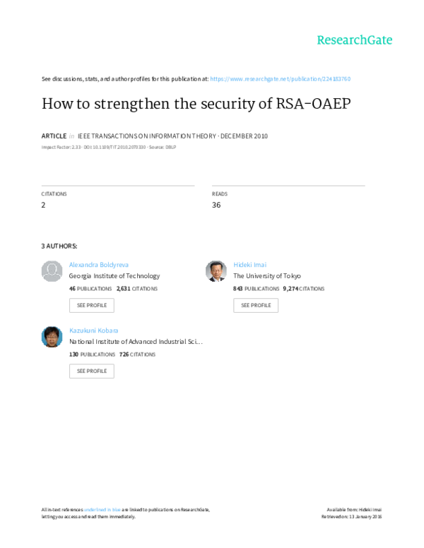 How to Strengthen the Security of RSA-OAEP