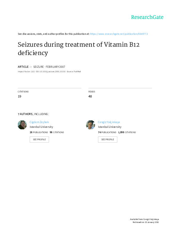 (PDF) Vitamin B12 deficiency mimicking neuroimaging features of motor ...