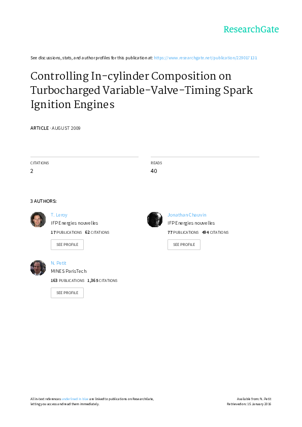 (PDF) Controlling in-cylinder composition on turbocharged variable-valve-timing spark ignition ...