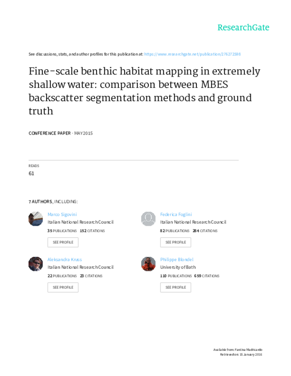 (PDF) Fine-scale benthic habitat mapping in extremely shallow water ...