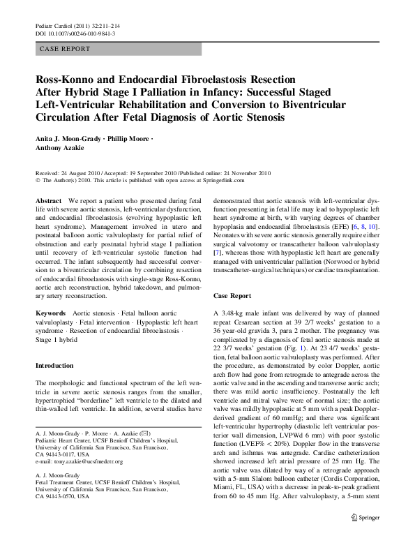 (PDF) Ross-Konno and Endocardial Fibroelastosis Resection After Hybrid ...