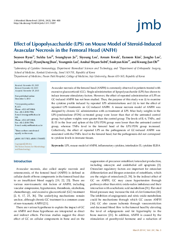 (PDF) Effect of Lipopolysaccharide (LPS) on Mouse Model of Steroid ...