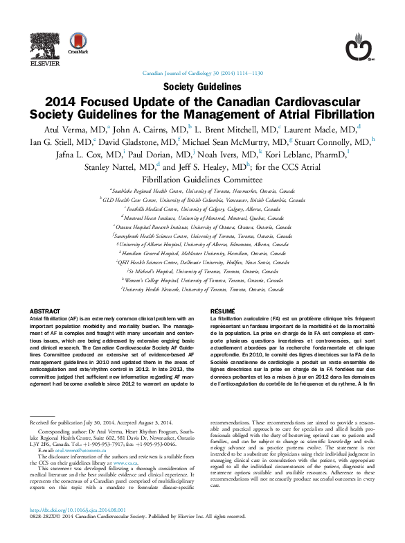 (PDF) 2014 Focused Update of the Canadian Cardiovascular Society ...