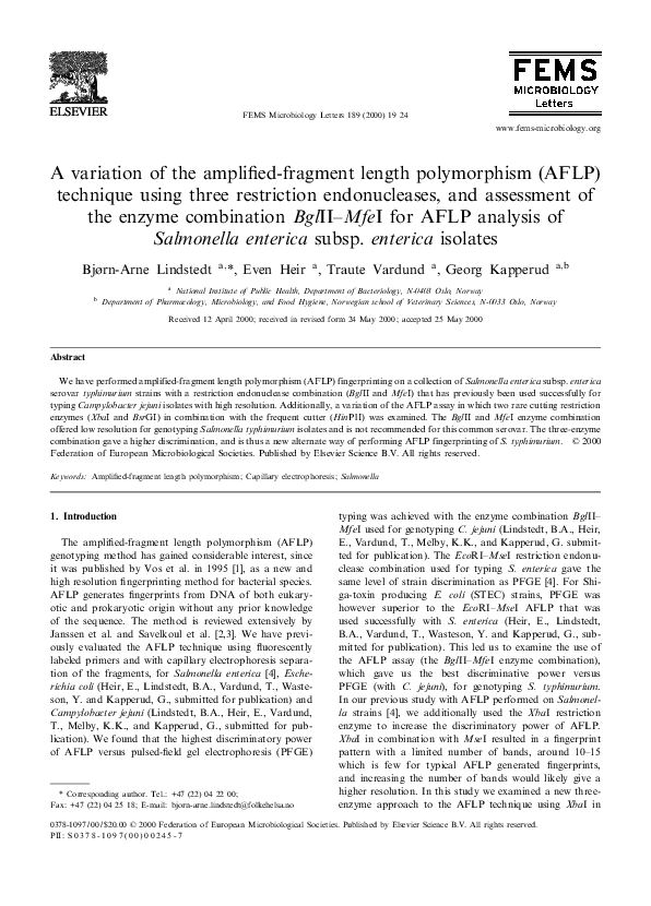 (PDF) A variation of the amplified-fragment length polymorphism (AFLP ...