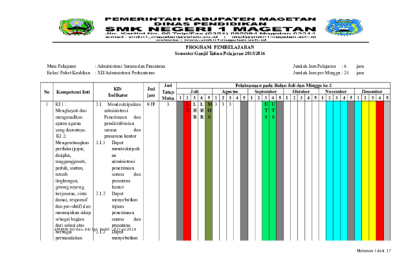 (DOC) program pembelajaran | Evi Luciana Prastika II - Academia.edu