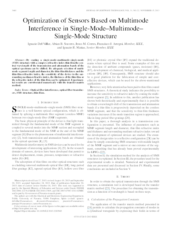 (PDF) Optimization of Sensors Based on Multimode Interference in Single-Mode–Multimode–Single ...
