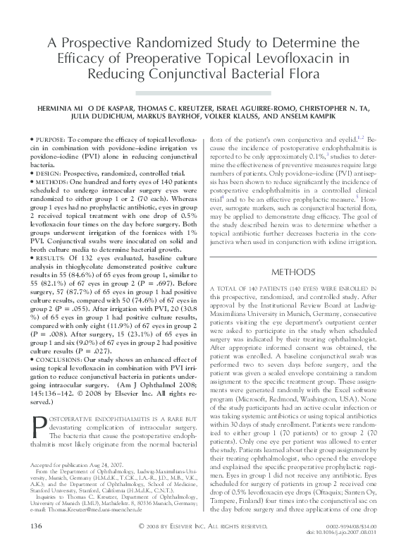 (PDF) A Prospective Randomized Study to Determine the Efficacy of ...