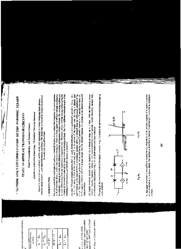 (PDF) A method for fast computation of the periodic steady state in bipolar transistor circuits