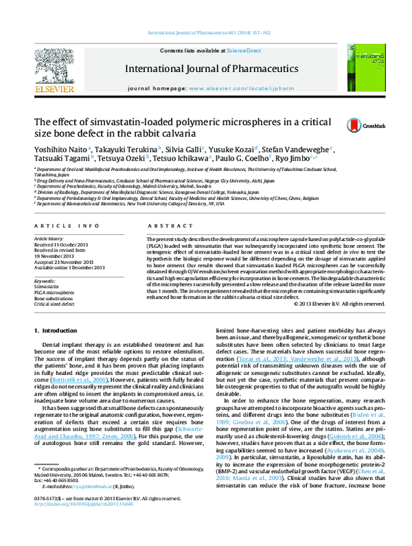 (PDF) The effect of simvastatin-loaded polymeric microspheres in a ...