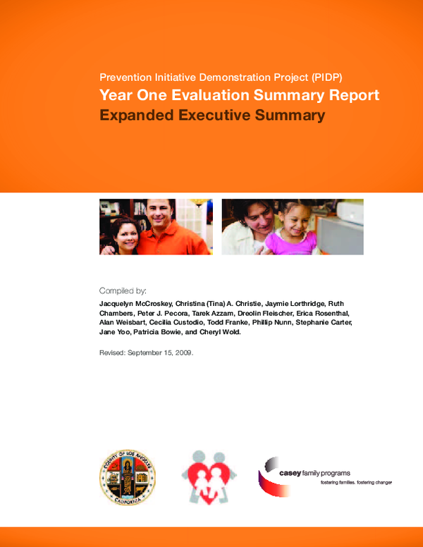 (PDF) Year One Evaluation Summary Report Expanded Executive Summary ...