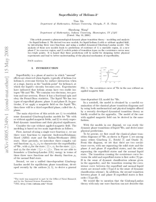 (PDF) Superfluidity of helium-3