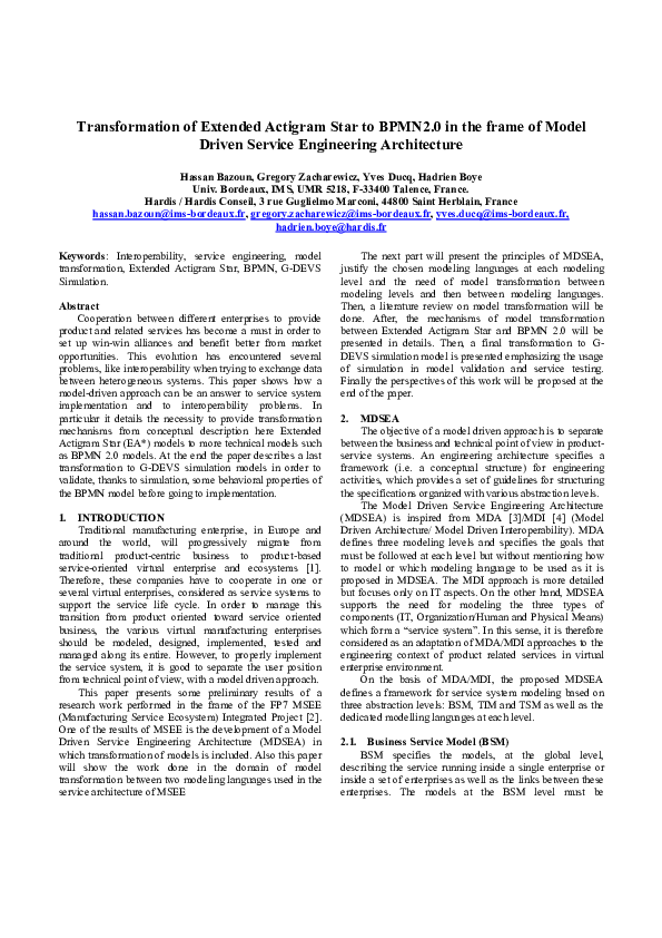 (PDF) Transformation of extended actigram star to BPMN2. 0 and ...