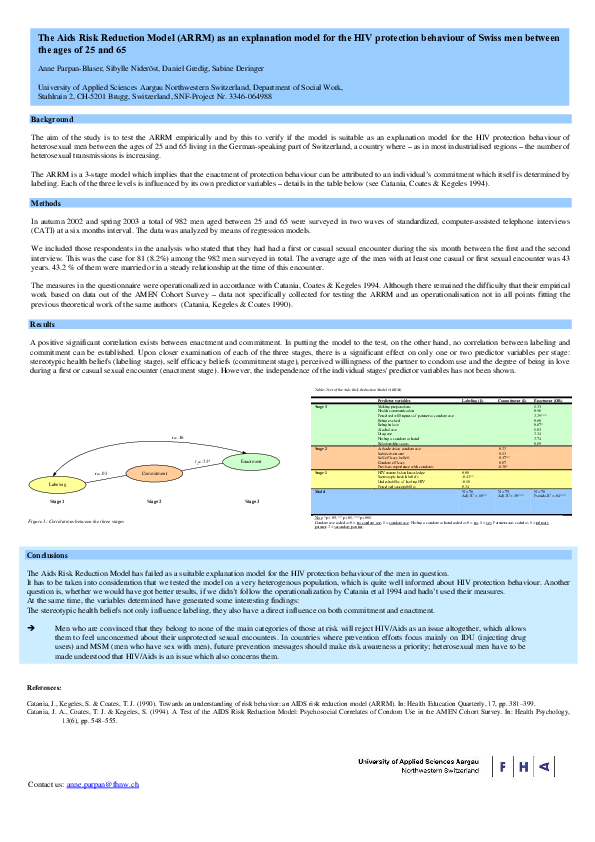 (PDF) The Aids Risk Reduction Model (ARRM) as an explanation model for ...