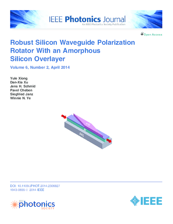 (PDF) Robust Silicon Waveguide Polarization Rotator With an Amorphous ...