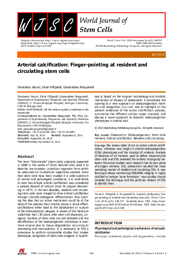 (PDF) Arterial calcification: Finger-pointing at resident and ...