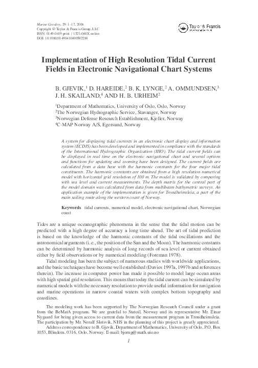 (PDF) High-Resolution Tidal Current Display in ECDIS Systems